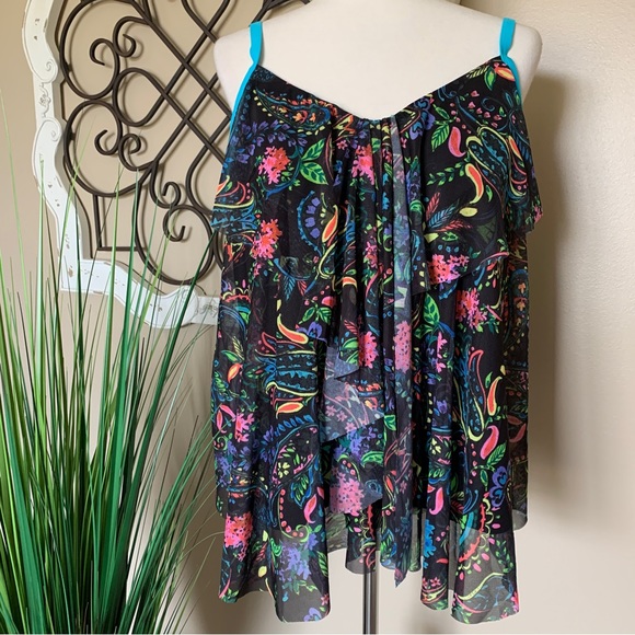 Mazu Swim | Swim | Nwt Mazu Swim Size 2w Black Flowing Tankini Swimsuit ...